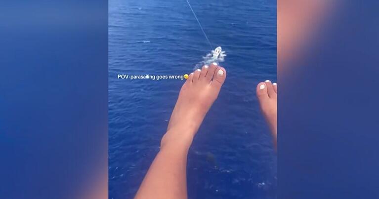 Panik beim Parasailing: "Da ist ein Hai!" - Video | GMX.AT